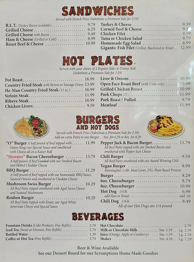 This menu reads like a love letter to American comfort food&mdash;where decisions become deliciously difficult and diet plans go to die.