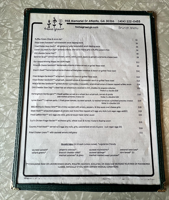 The menu reads like a Southern food love poem&mdash;each dish promising the kind of comfort that makes you want to hug the chef afterward.
