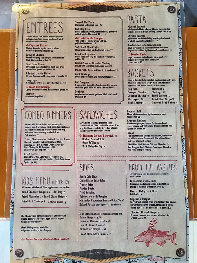 A menu that reads like a love letter to the Gulf of Mexico&mdash;each item a promise of seafood done right.