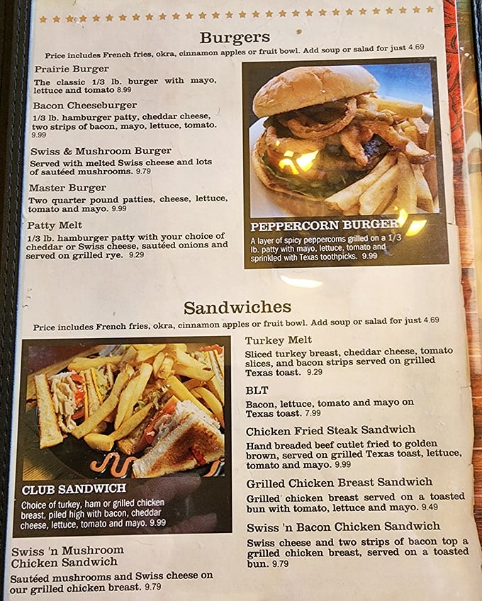 The menu reads like a love letter to American classics &ndash; burgers that require both hands and a strategy to consume.