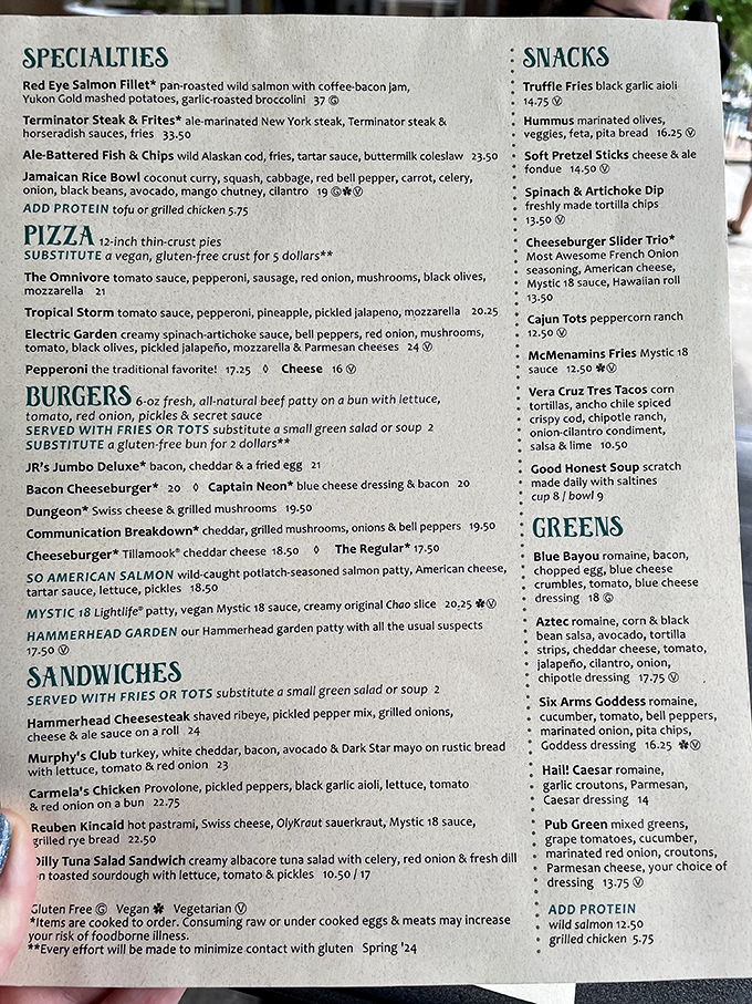 The menu reads like a love letter to Pacific Northwest comfort food. Each item promising the kind of satisfaction that makes you lean back and sigh.