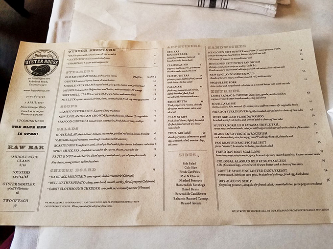 The menu reads like a love letter to the sea&mdash;each description making your stomach growl louder than a foghorn on a misty morning.