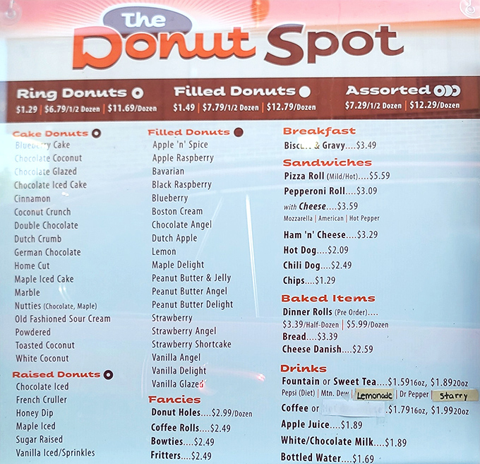 When the menu board looks like a doctorate program in donut studies, you know you're in the right place.