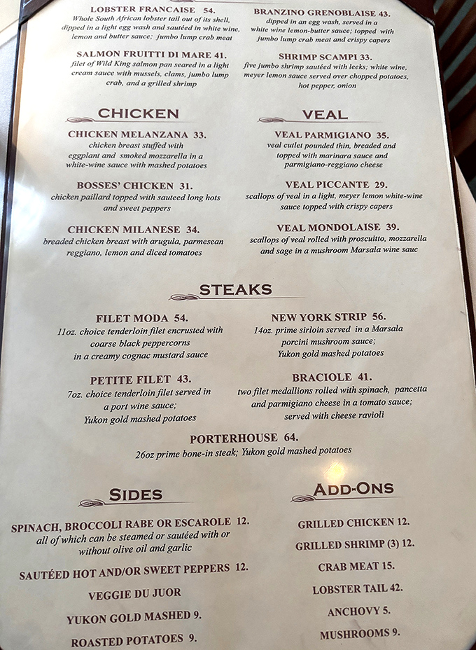 This menu isn't just a list of dishes&mdash;it's a roadmap to happiness with Italian coordinates.
