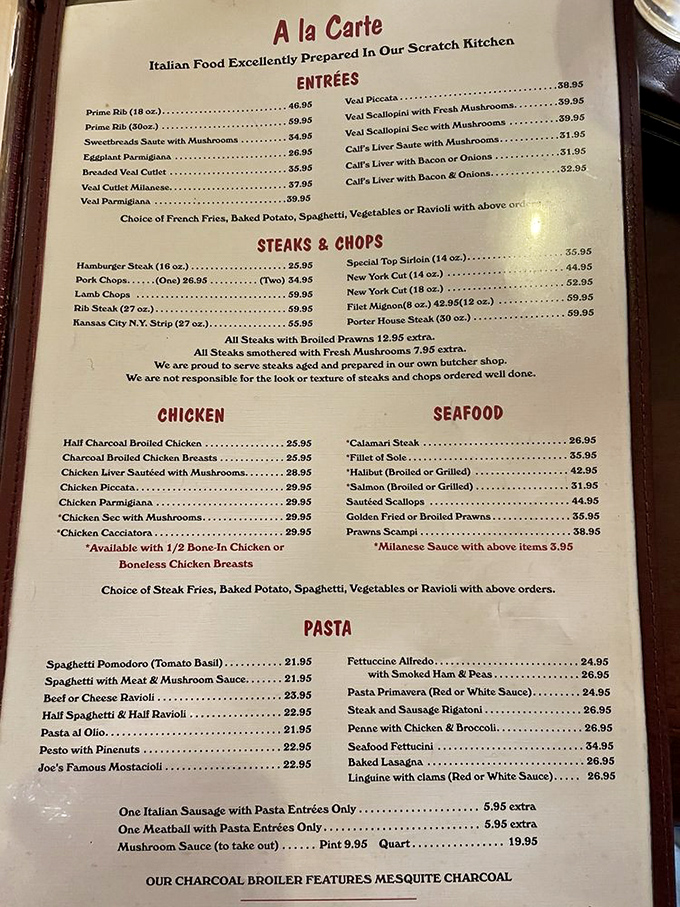 This menu isn't just a list of dishes &ndash; it's a roadmap to happiness, with each item representing decades of culinary tradition.