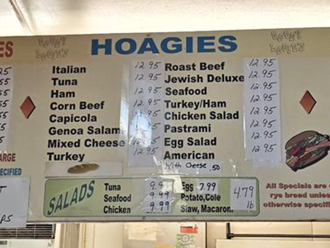 The menu board &ndash; a beautiful poem of hoagie possibilities that reads like Shakespeare to a hungry Philadelphian.