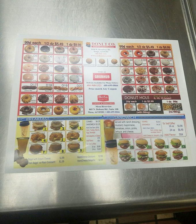 This menu board is like a treasure map where X marks the spot for your next food obsession.