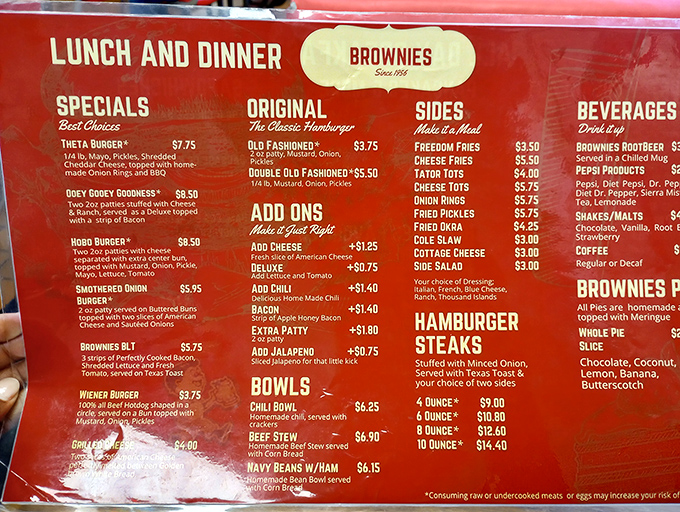 This menu isn't trying to impress you with fancy descriptions or trendy ingredients. It's the confident simplicity of people who know exactly what they're doing.