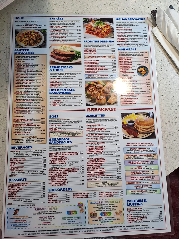 The menu at Route 3 Diner isn't just extensive &ndash; it's practically a novel with a happier ending than most bestsellers.