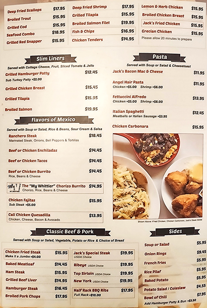 A menu that doesn't need fancy fonts or pretentious descriptions&mdash;just honest food that speaks for itself. Decision paralysis guaranteed.