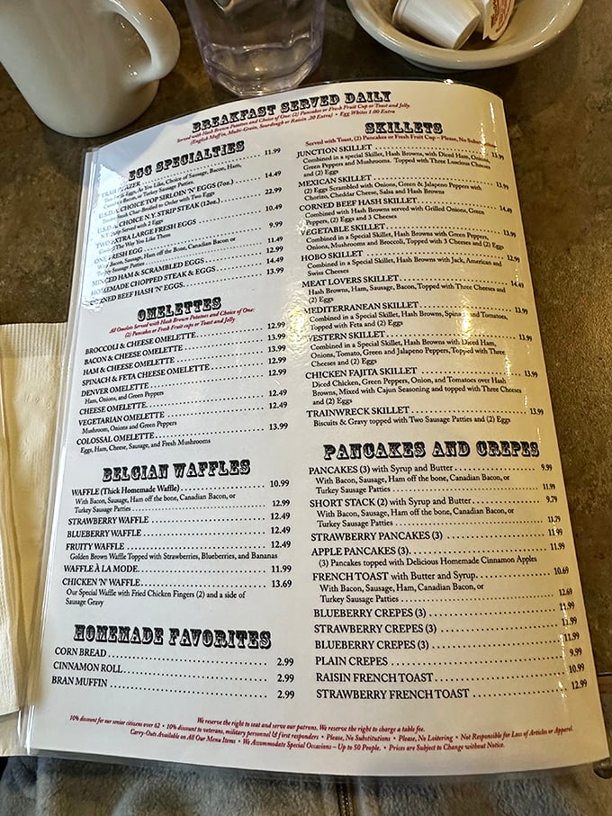 The legendary menu that will make it hard for you to choose because everything is just too good.