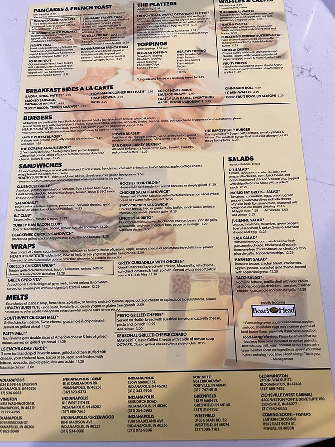 This menu reads like the greatest hits album of breakfast, featuring everything from Nutella French toast to gyros for commitment-phobes.