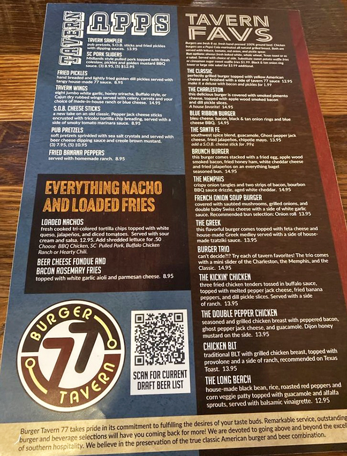 The menu reads like a love letter to burger aficionados, with creative combinations that'll have you planning your next visit before finishing your first bite.