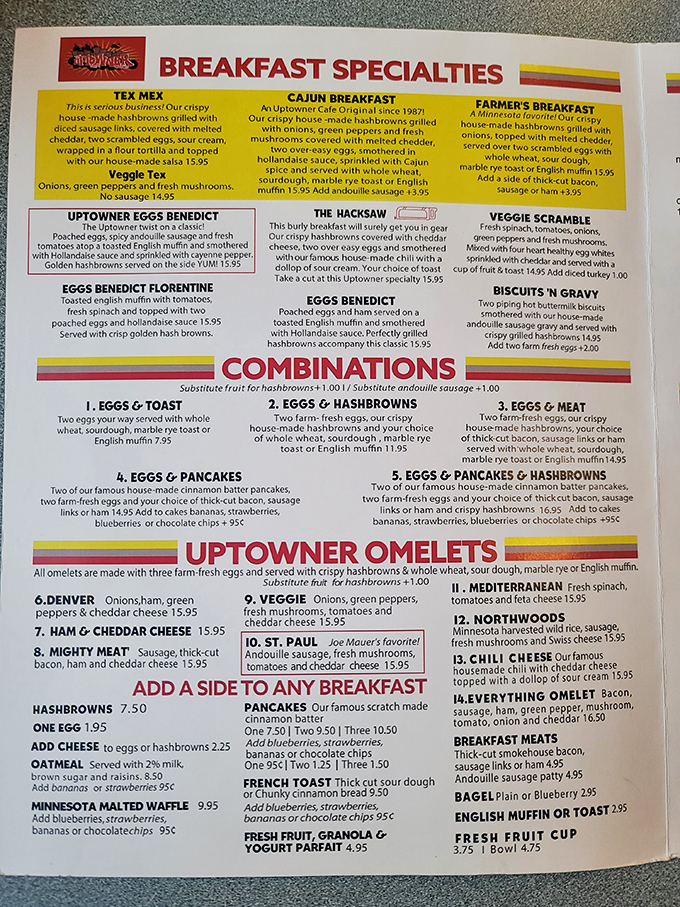 This menu reads like poetry to the breakfast-obsessed. The Hacksaw alone might require signing a waiver&mdash;in the best possible way.