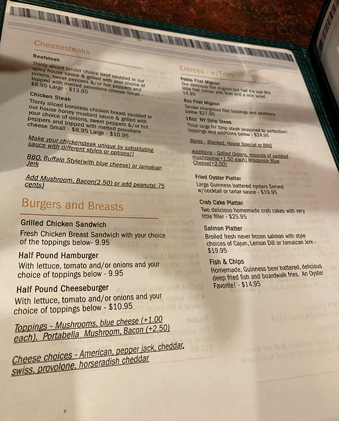 The menu reads like a choose-your-own-adventure book, except every path leads to deliciousness and nobody ever regrets their decisions here.