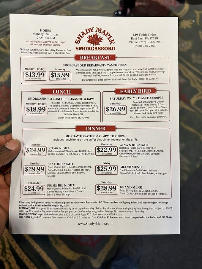 The menu that launched a thousand road trips. Special theme nights like "Wing & Rib Night" have Pennsylvania families planning their weeks around dinner.