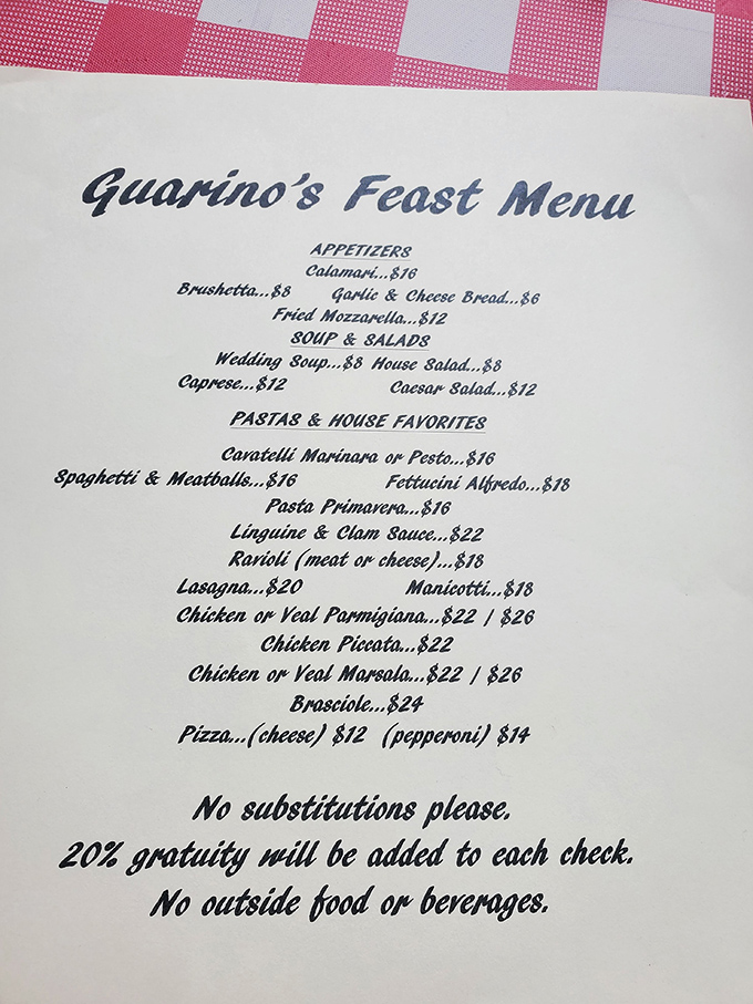 The menu reads like a love letter to Italian-American classics&mdash;no substitutions needed when tradition tastes this good.