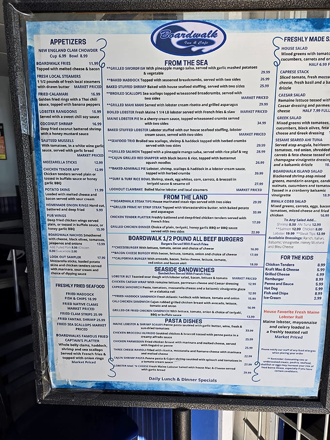 A menu that reads like a love letter to the Atlantic. Choosing just one dish might be the hardest workout your decision-making muscles get all week.