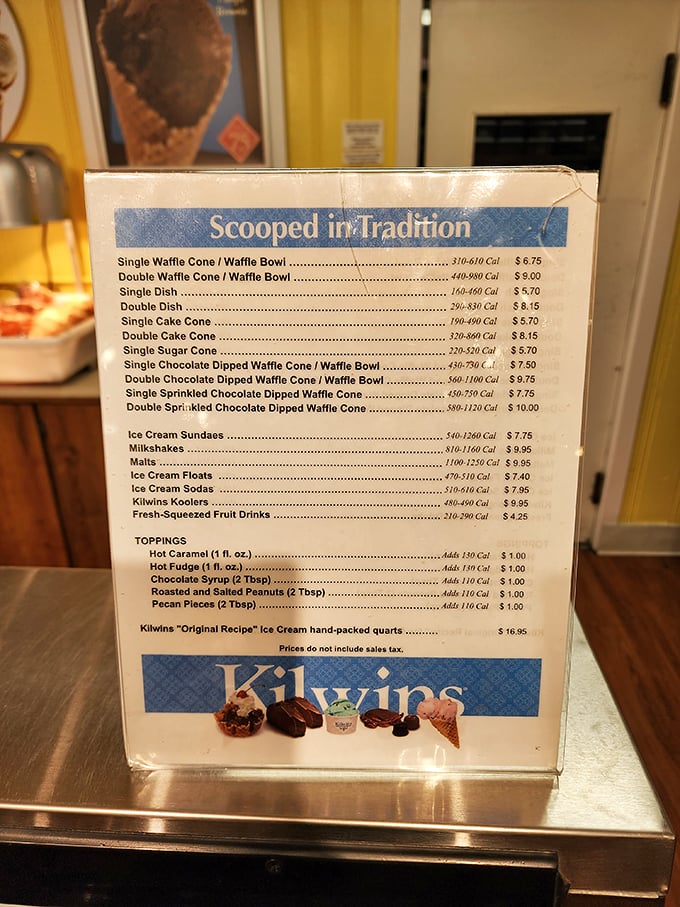 The menu board &ndash; a roadmap to happiness. Each calorie count merely suggests how much joy you're about to experience.