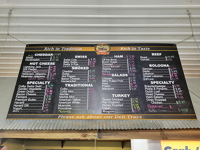 The menu board reads like a love letter to deli traditions, with enough options to make even the most decisive person suddenly question everything.