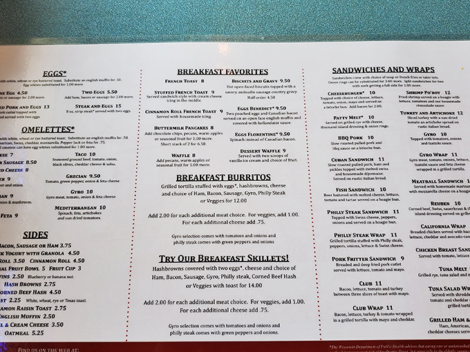 A menu that doesn't need fancy fonts or pretentious descriptions &ndash; just honest food that makes decision-making the hardest part of your morning.