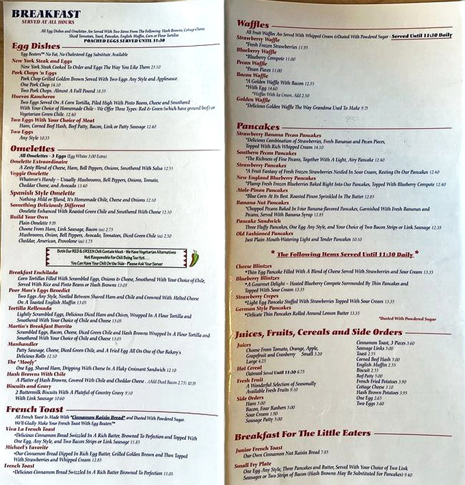 This menu isn't just reading material&mdash;it's a roadmap to breakfast nirvana with enough options to require serious life decisions.