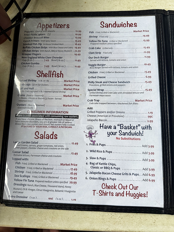 The menu reads like a love letter to the sea. No fancy fonts needed when the star ingredients swim just yards away.