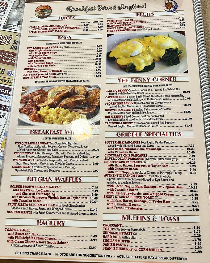 The breakfast menu &ndash; a spiral-bound manifesto of morning possibilities that makes hitting the snooze button seem like the tragedy it truly is.