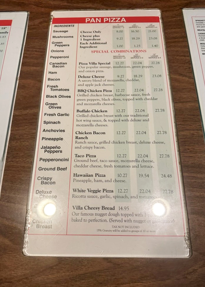 The menu tells you everything you need to know &ndash; straightforward options with zero pretension and all the promise of Midwestern pizza mastery.