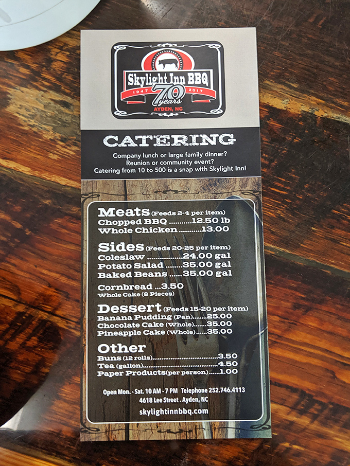 The menu board tells you everything you need to know&mdash;life's complicated enough without having to decipher 47 different barbecue options.