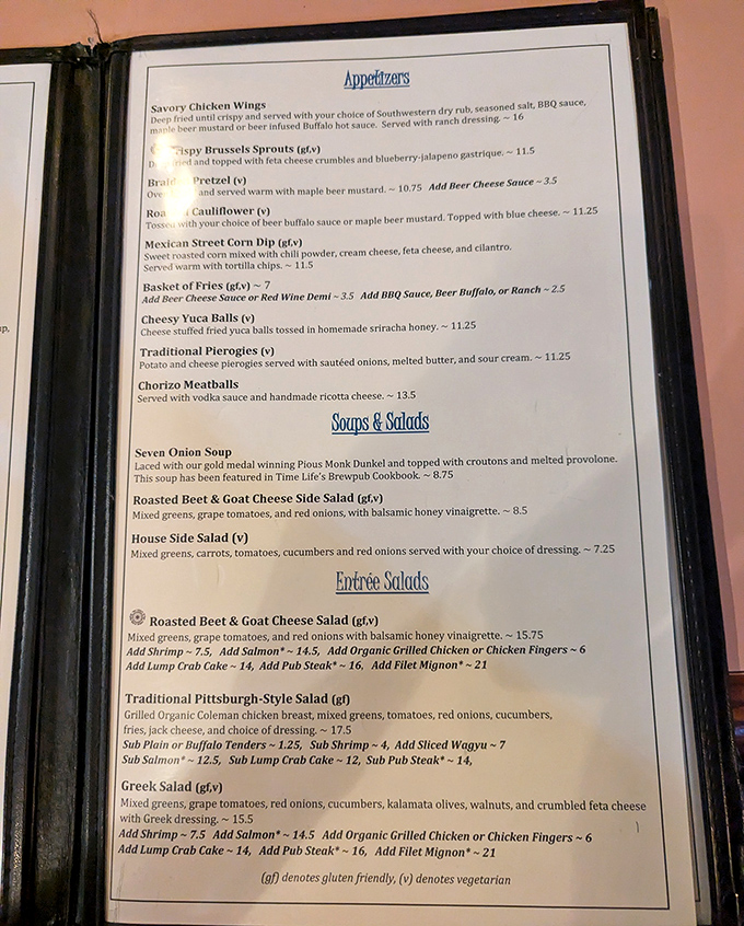 The sacred text of flavor! This menu offers salvation from hunger with Pittsburgh classics and beer-infused delights.