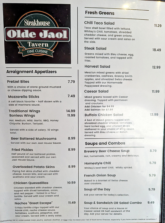 A menu that reads like a love letter to comfort food, with options that'll make decision-making delightfully difficult.