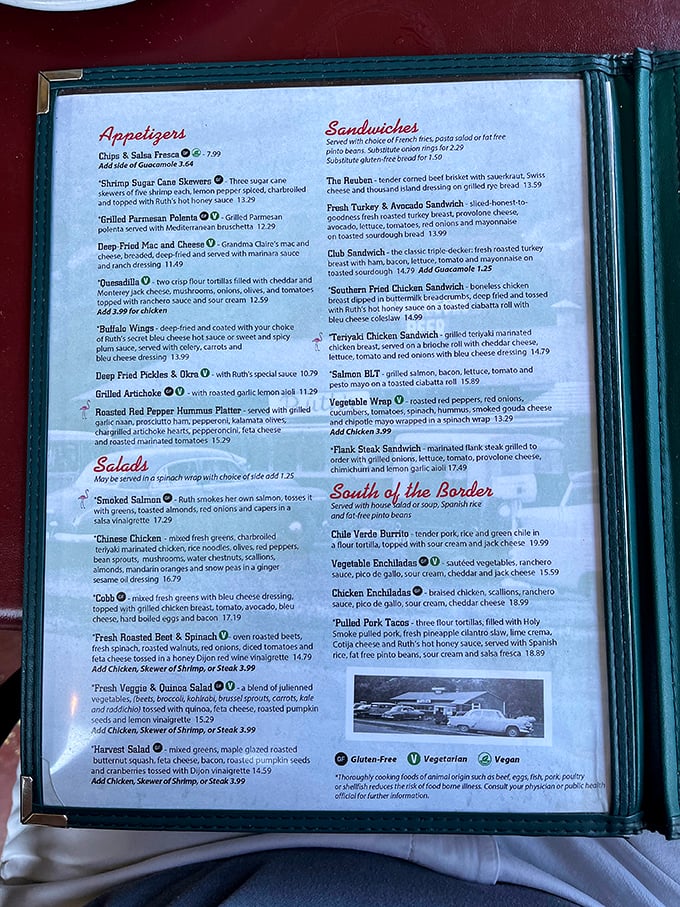 A menu that reads like a greatest hits album of American comfort food classics.