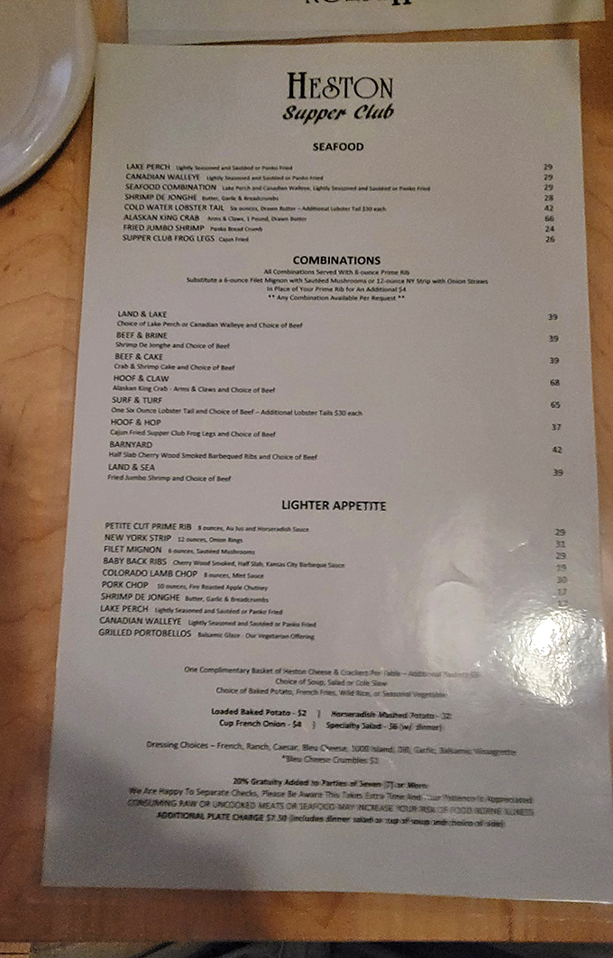 This menu reads like a greatest hits album of everything your cardiologist told you to avoid.