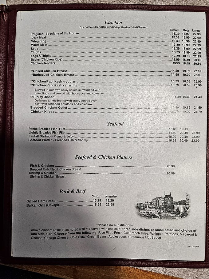 A menu that doesn't mess around &ndash; when you know what you do best, keep it simple.