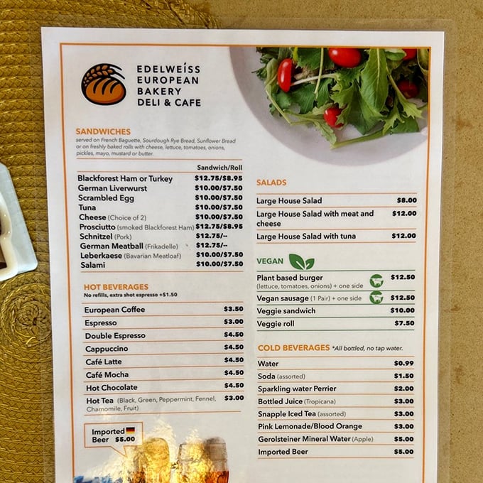 A menu that reads like a European vacation without the jet lag or questionable airport food.