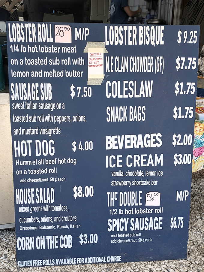 That menu board speaks fluent New England &ndash; simple, direct, and worth every penny.