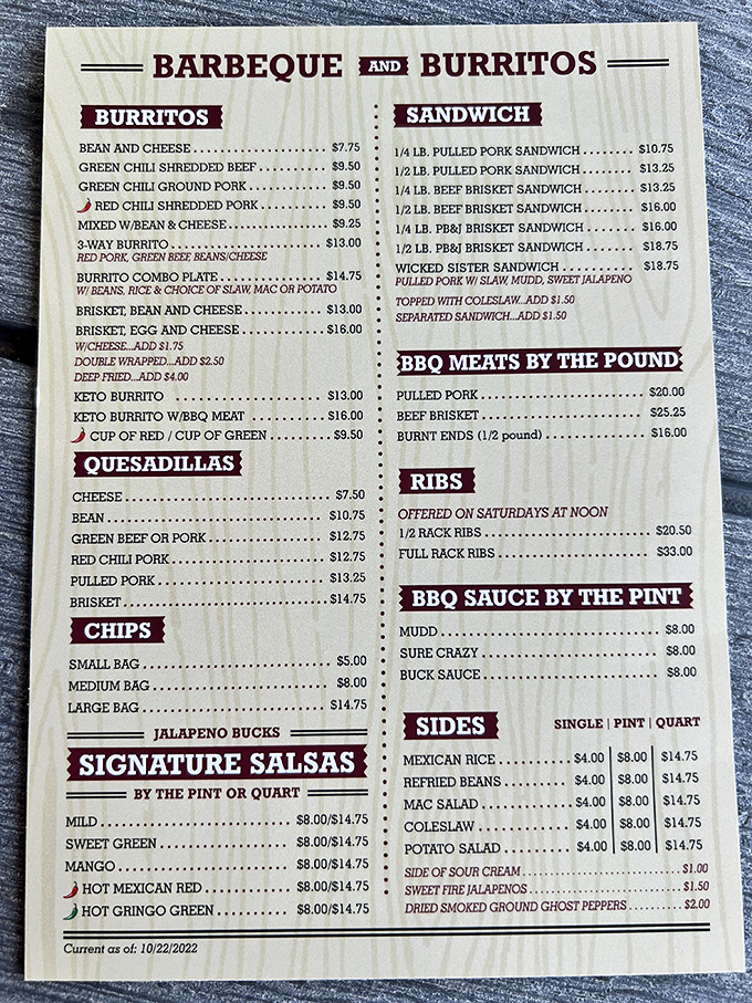 The menu reads like a love letter to anyone who thinks moderation is overrated.