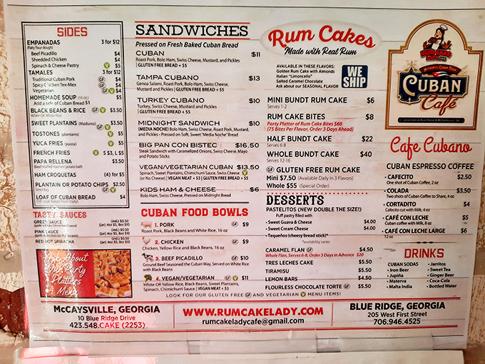 That menu board reads like a love letter to Cuban cuisine, with prices that won't require a second mortgage.