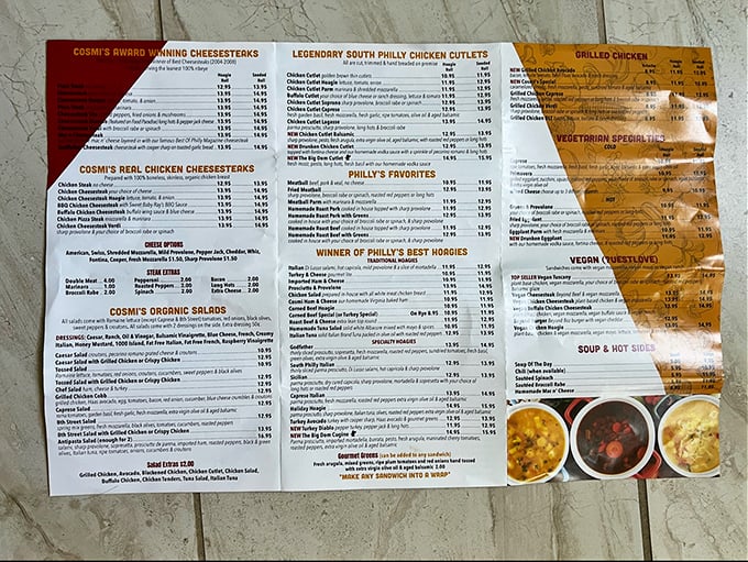 The menu board &ndash; a sacred text for sandwich aficionados. Study it carefully, for greatness lies within these hallowed options.