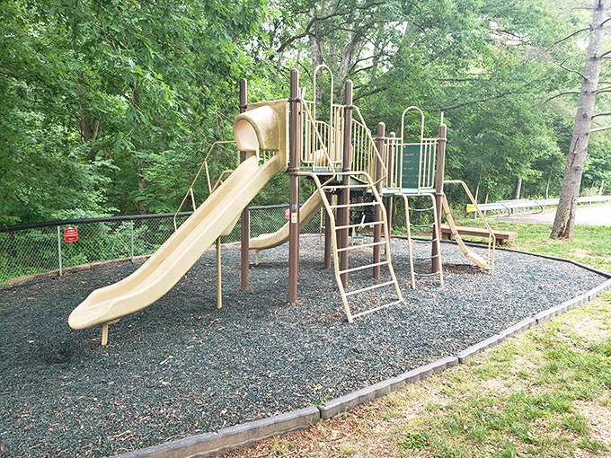 Where kids burn energy while parents recharge their batteries. This playground proves paradise has slides for everyone.