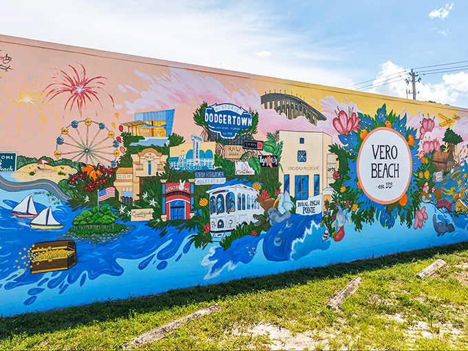 This vibrant mural captures Vero's essence &ndash; a colorful tapestry of coastal charm and small-town nostalgia.