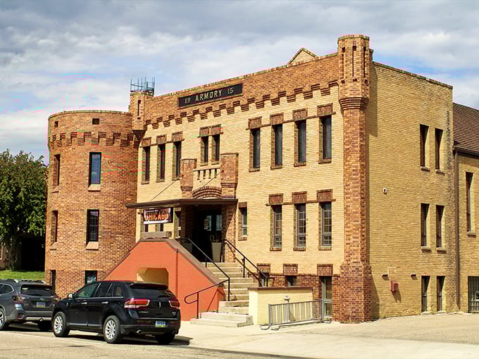 The historic Armory building brings medieval castle vibes to the prairie with its distinctive turrets and crenellations&mdash;North Dakota's very own Camelot.
