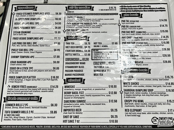 The menu reads like a greatest hits album of Asian fusion. So many choices, so little stomach capacity!