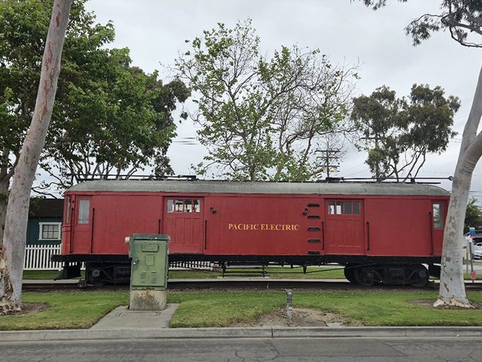 All aboard memory lane! This restored Pacific Electric railcar isn't just preserved history&mdash;it's a vibrant reminder of Southern California's connected past.