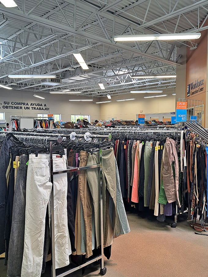 The pants section: where denim dreams and khaki fantasies come true. Every pair tells a story&mdash;yours is just beginning.