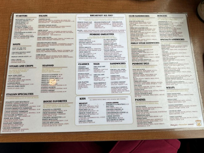 The menu at Penrose isn't just extensive—it's practically a novel with a deliciously happy ending no matter which page you choose.