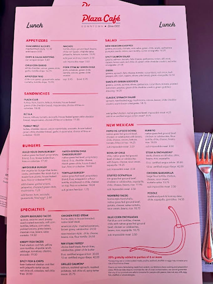 The menu reads like a love letter to New Mexican cuisine&mdash;where traditional diner fare meets chile-infused specialties in delicious matrimony.