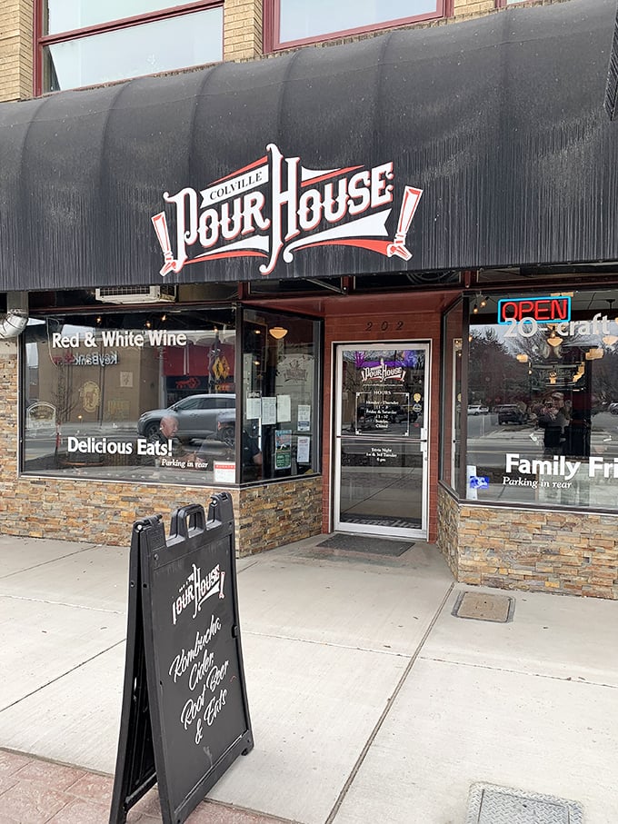 The Pour House promises "Delicious Eats" without the big-city prices, proving good taste doesn't require emptying your savings account.