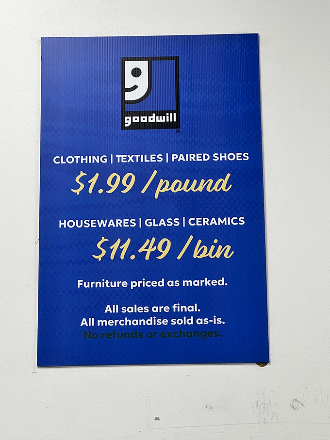 The pricing board that'll make your credit card do a happy dance. By-the-pound shopping feels like you've discovered a retail cheat code.